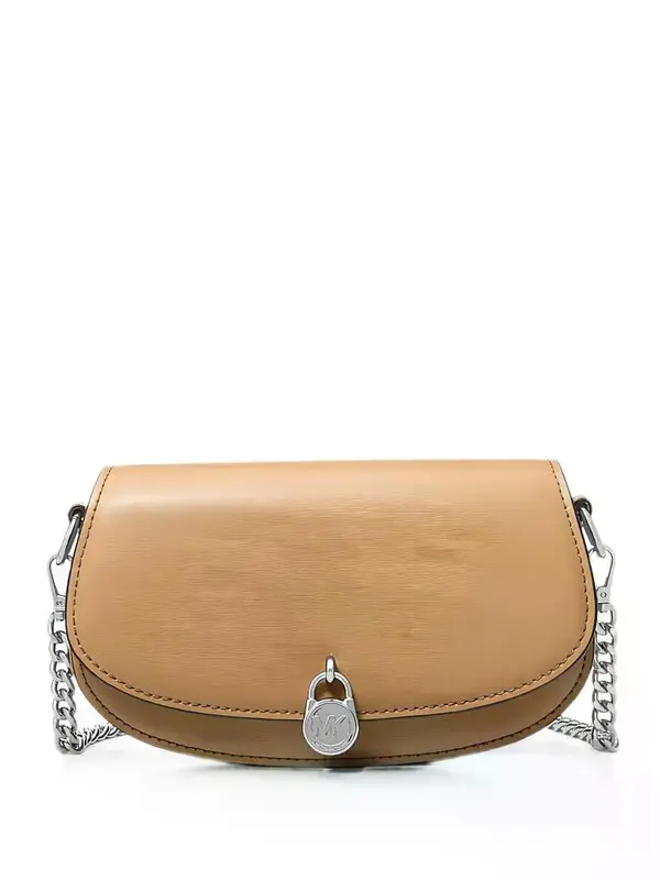 Michael Kors Small Mila Leather Shoulder Bag - Neutrals