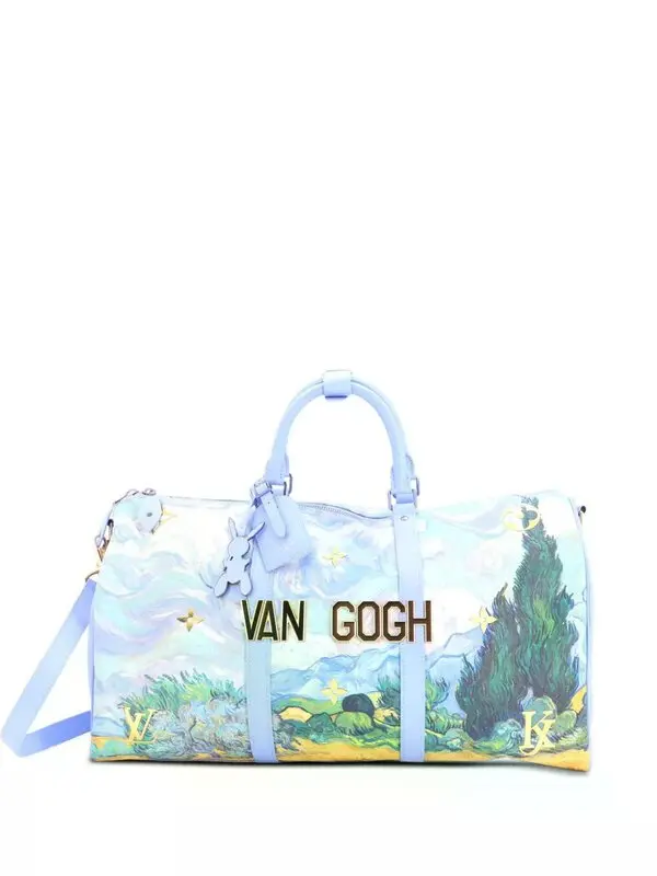 LOUIS VUITTON Keepall Bandouliere 50 Travel Bag - Blue
