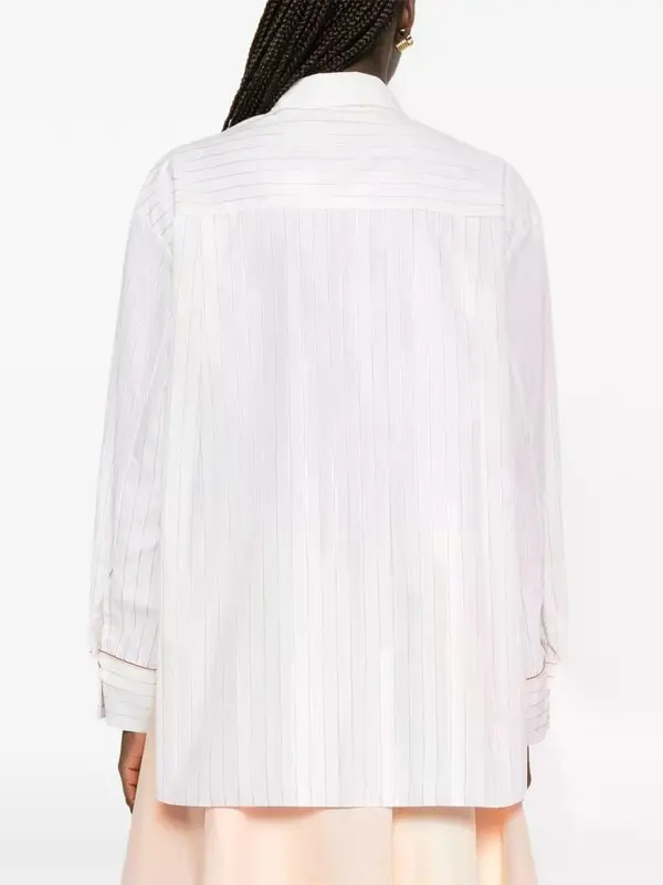 FORTE_FORTE Pinstripe Pattern Shirt