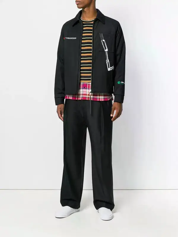 LANVIN There Is Nothing" Chain Print Bomber Jacket