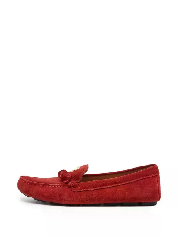 Prada Suede Bow Detail Loafers