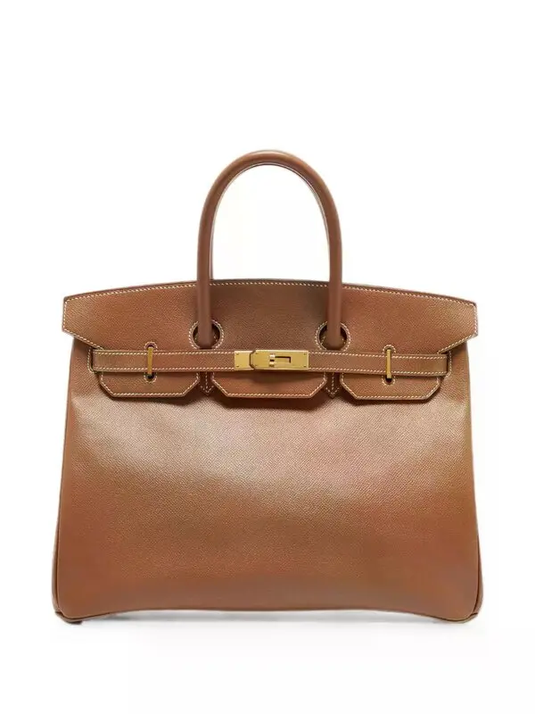 Hermès 35 Birkin Courchevel Tote Bag - Brown