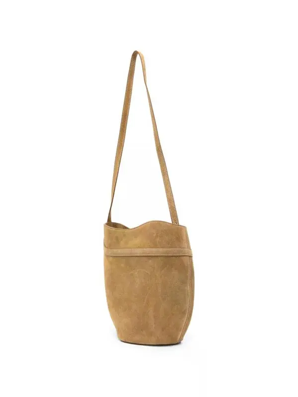 LIFFNER Belted Suede Bucket Bag - Neutrals