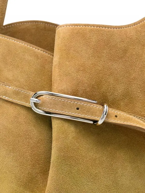 LIFFNER Belted Suede Bucket Bag - Neutrals