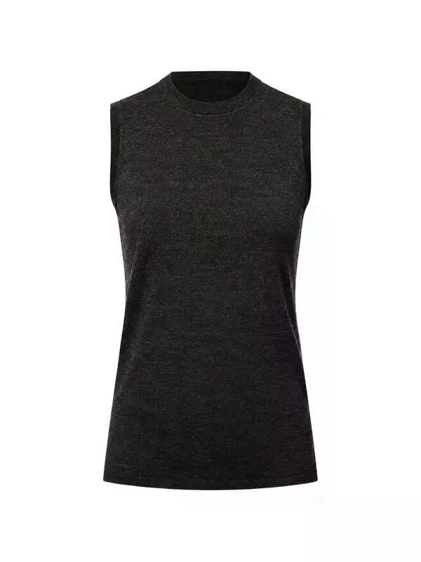 Theory Sleeveless Knitted Wool Top - Grey