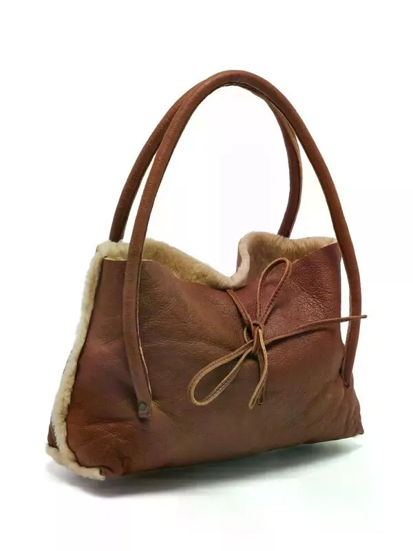 Miu Miu Leather Tote Bag - Brown