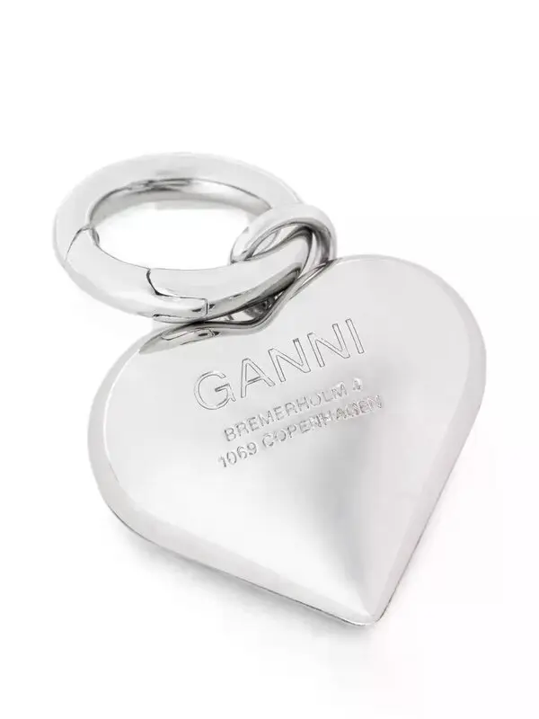 GANNI Leopard-print Keyring
