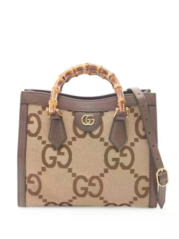 Gucci Diana Jumbo Gg Canvas Tote Bag - Neutrals