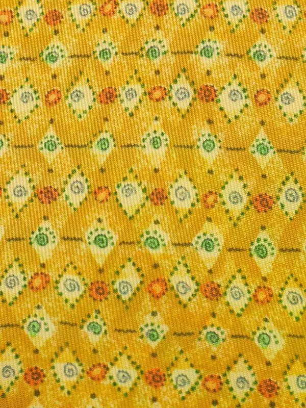 Hermès Geometric Spiral-print Tie - Yellow