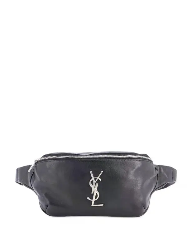 Saint Laurent Classic Monogram Leather Belt Bag - Black