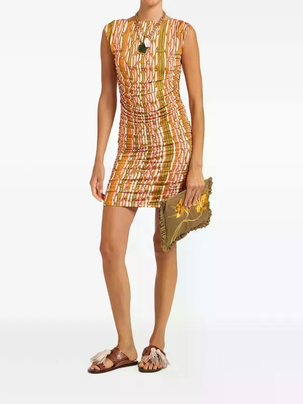 La DoubleJ Smarties Print Fluid Jersey Bandage Mini Dress