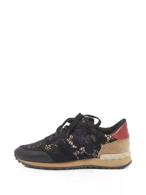 Valentino Garavani Rockrunner Lace-up Sneakers - Black