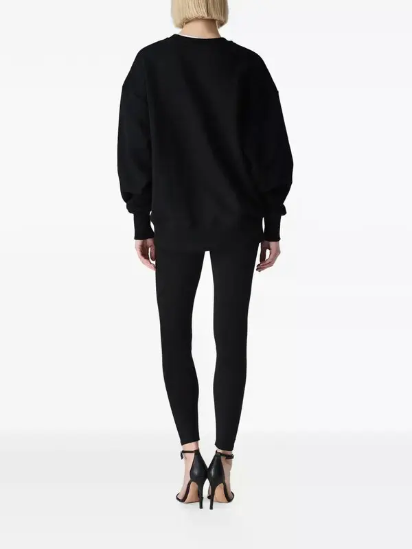 Vera Wang Logo Print Cotton Sweatshirt