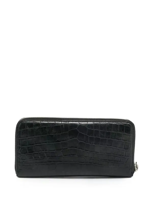 Saint Laurent 2017 Cassandre Leather Wallet - Black