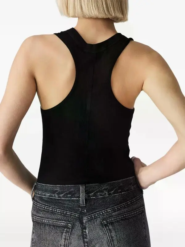 Vera Wang Ribbed Racer-back Tank Top