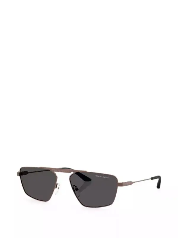 Armani Exchange Geometric-frame Double-bridge Sunglasses