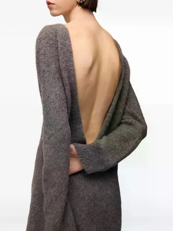 RETORI Retropi Brushed Knit Backless Mini Dress