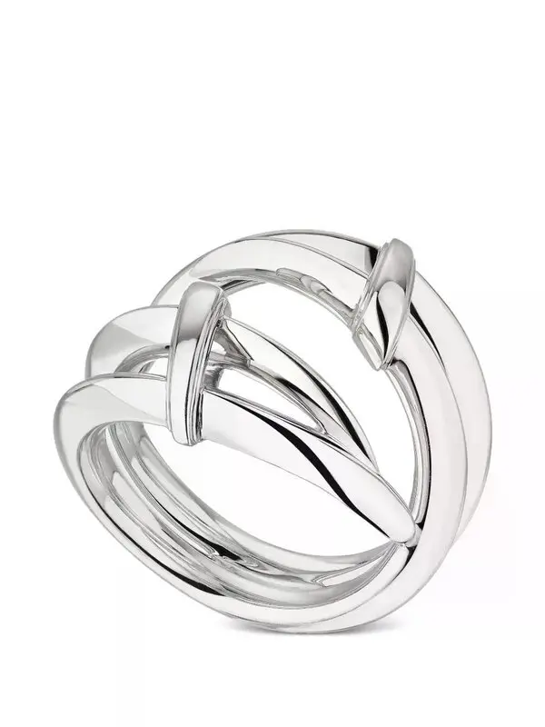SHAUN LEANE Sabre Deco Twist Ring In Sterling - Silver