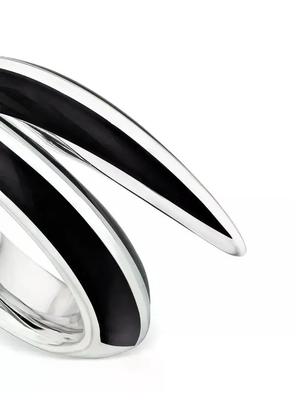 SHAUN LEANE Sabre Deco Crossover Ring In Sterling - Silver