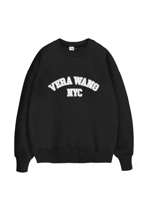 Vera Wang Crew-neck Cotton Sweatshirt - Black