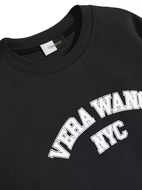 Vera Wang Crew-neck Cotton Sweatshirt