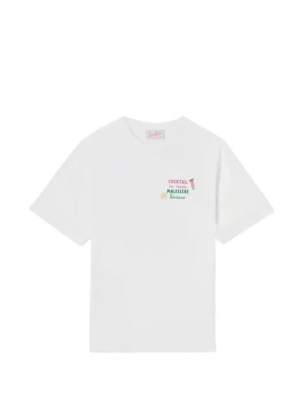 MC2 SAINT BARTH Embroidered Slogan T-shirt - White