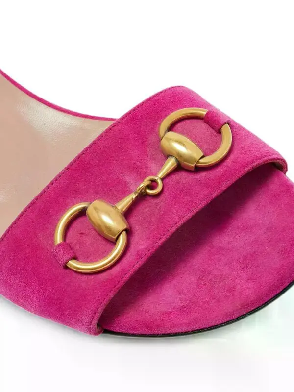 Gucci Gg Marmont Suede Heeled Sandals
