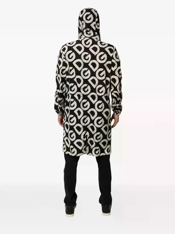 Dolce & Gabbana Dg Logo Print Zip-up Hoodie Jacket