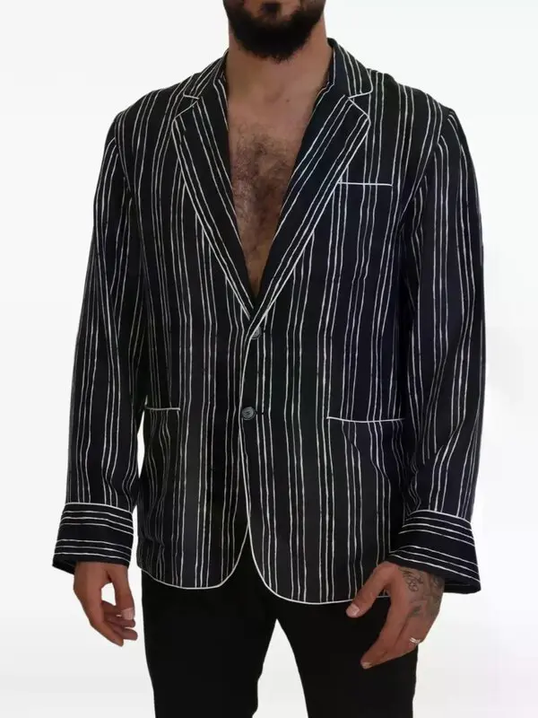 Dolce & Gabbana Striped Silk Pajama Shirt