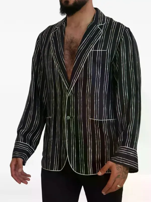 Dolce & Gabbana Striped Silk Pajama Shirt