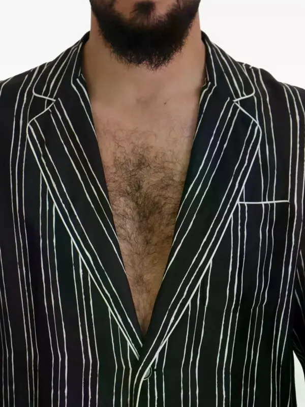 Dolce & Gabbana Striped Silk Pajama Shirt