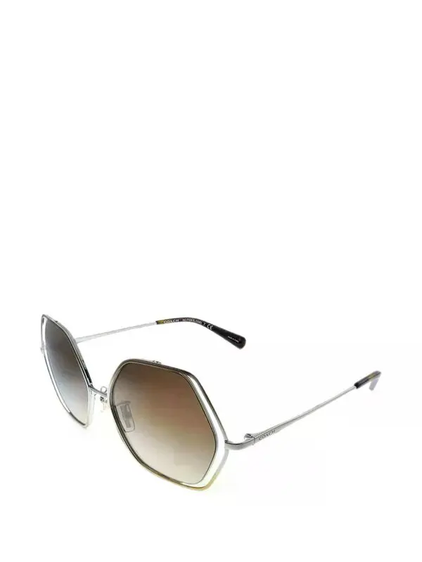 COACH Geometric Frame Gradient Lens Sunglasses