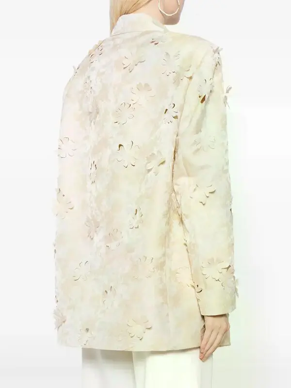 JNBY Single-breasted Floral Appliqué Blazer