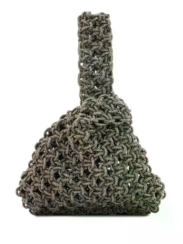 HIBOURAMA Niky Beaded Tote Bag - Grey
