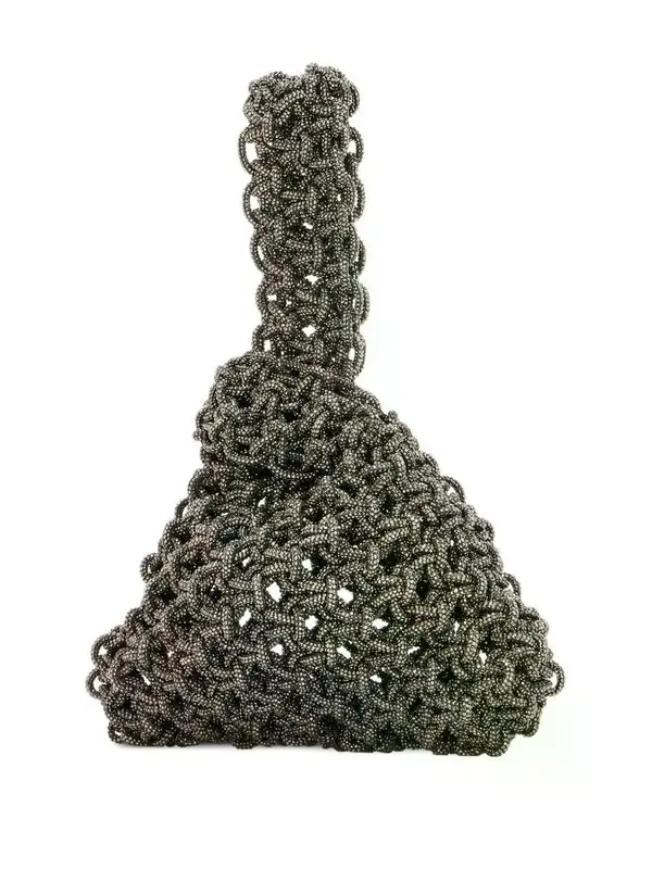 HIBOURAMA Niky Beaded Tote Bag - Grey