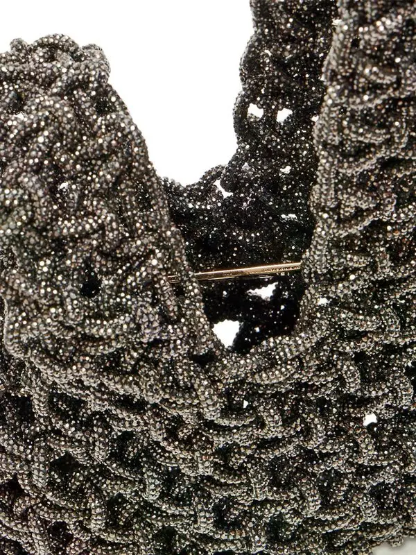 HIBOURAMA Niky Beaded Tote Bag - Grey
