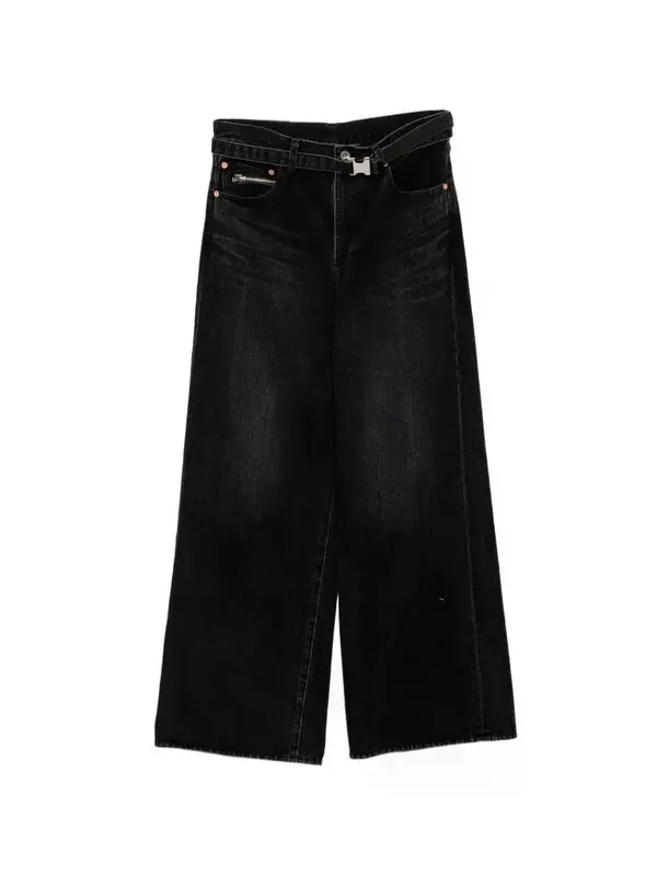 Sacai Wide Leg Denim Trousers