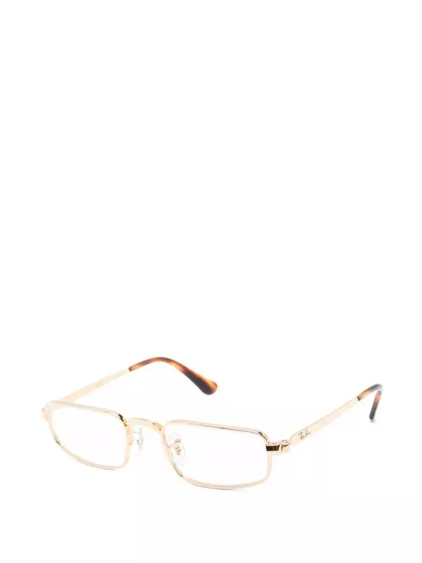 Ray-ban Rectangle Frame Glasses - Gold
