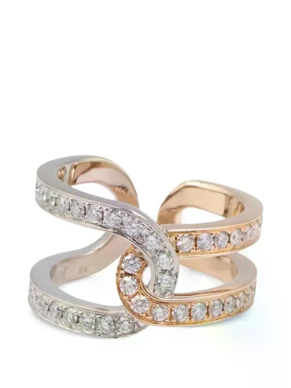 PIAGET Possession Diamond Band Ring In 18k Rose And White Gold - Silver