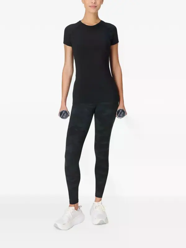 Sweaty Betty Short Sleeve T-shirt With Rear Logo Print - Black