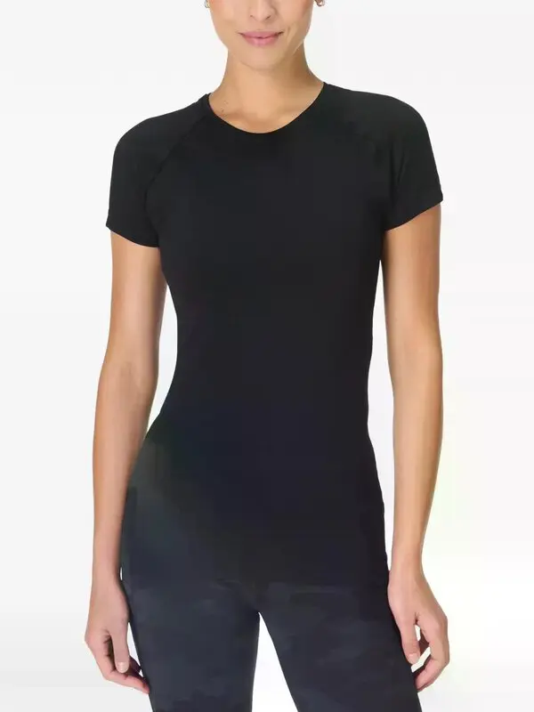 Sweaty Betty Short Sleeve T-shirt With Rear Logo Print - Black