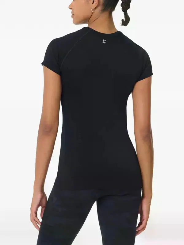 Sweaty Betty Short Sleeve T-shirt With Rear Logo Print - Black