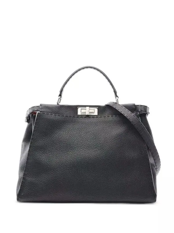 Fendi Selleria Peekaboo Large Tote Bag - Black
