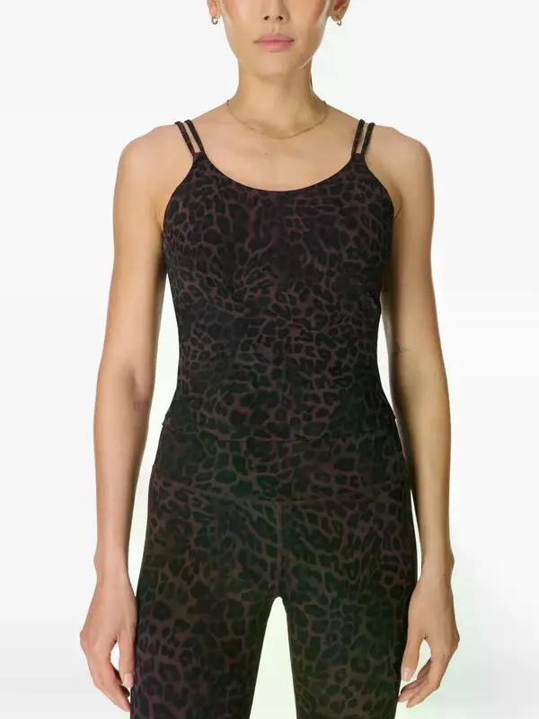 Sweaty Betty Leopard Print Scoop Neck Camisole