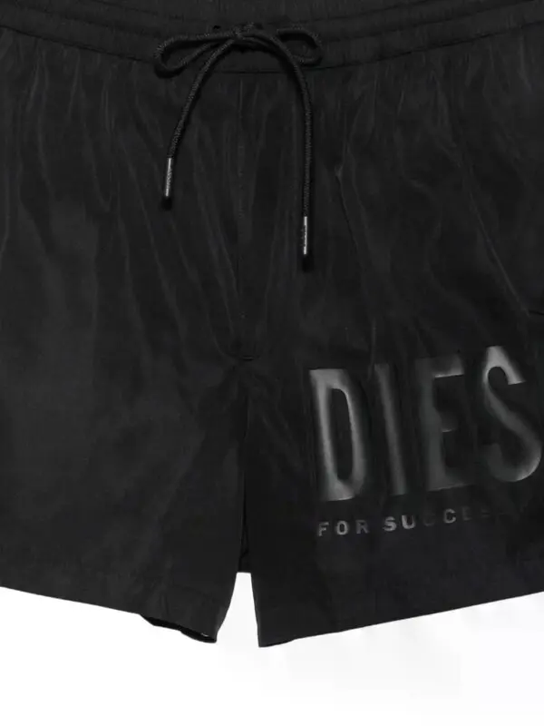 DIESEL® Logo Print Drawstring Swim Shorts