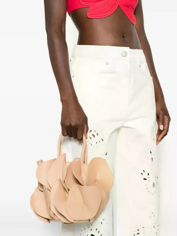 Farm Rio Petal Embellished Bucket Bag - Neutrals