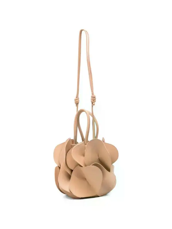 Farm Rio Petal Embellished Bucket Bag - Neutrals