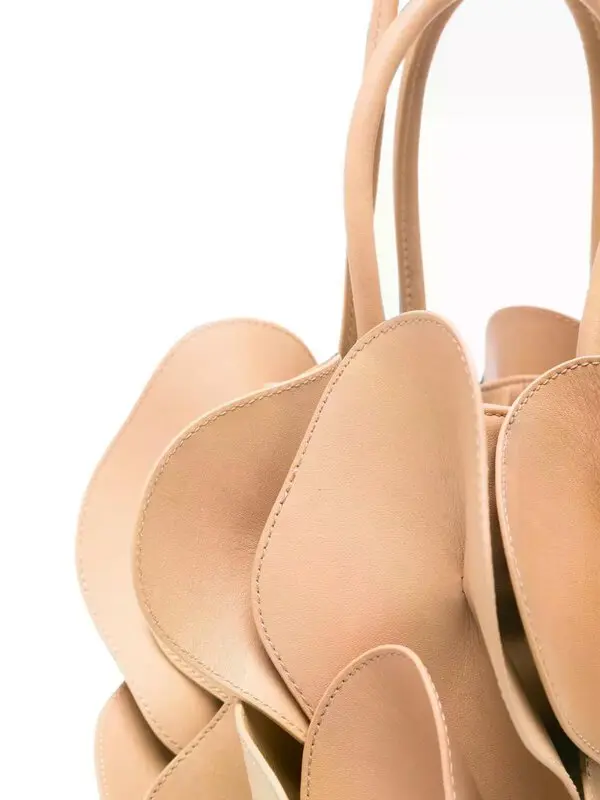 Farm Rio Petal Embellished Bucket Bag - Neutrals
