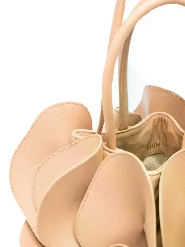 Farm Rio Petal Embellished Bucket Bag - Neutrals