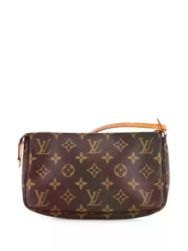 LOUIS VUITTON Pochette Accessoires Monogram Canvas Clutch Bag - Brown